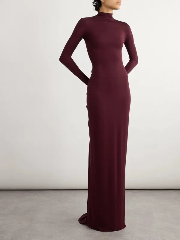 Alaïa Draped Soft Jersey Maxi Dress - No