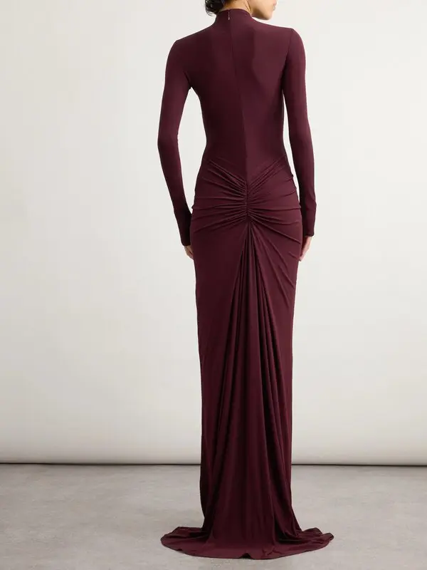 Alaïa Draped Soft Jersey Maxi Dress - No