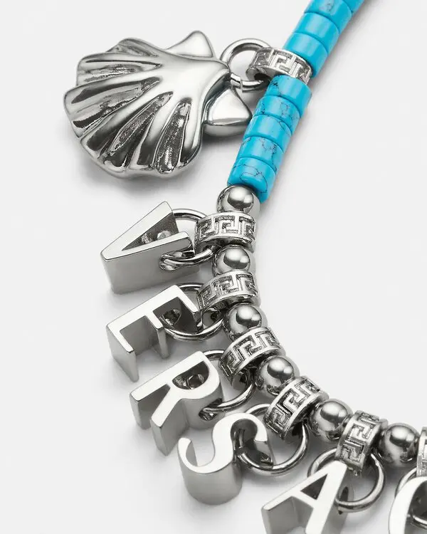 Versace Logo Lettering Charm Bracelet