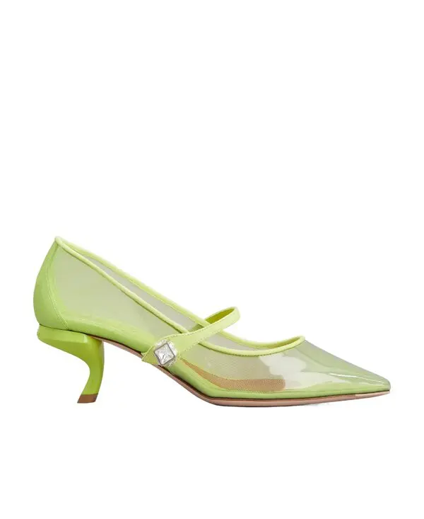 ROGER VIVIER Virgule Babies Pumps In Pvc - Nude