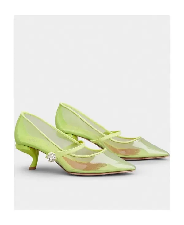 ROGER VIVIER Virgule Babies Pumps In Pvc - Nude