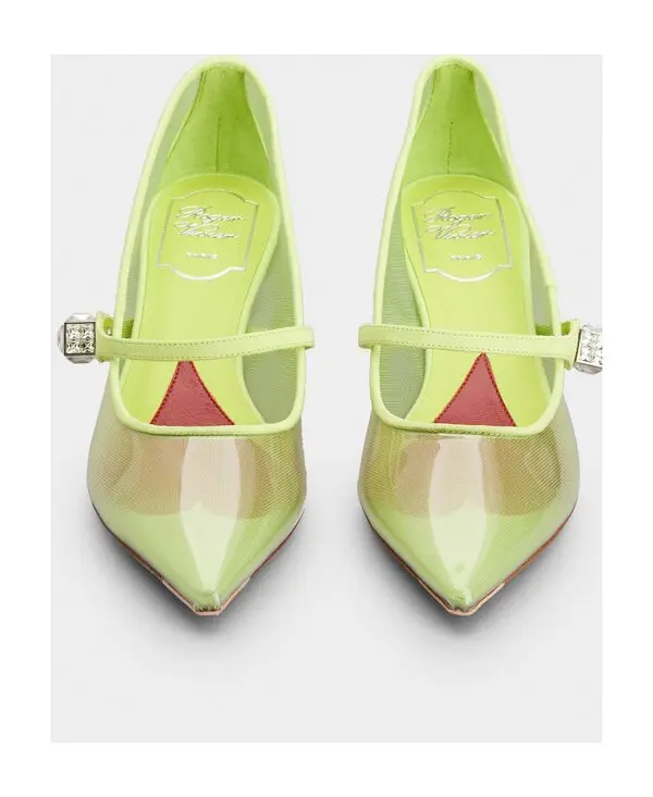 ROGER VIVIER Virgule Babies Pumps In Pvc - Nude
