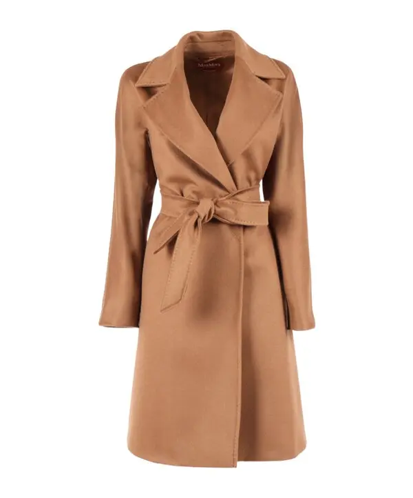 Max Mara Wool Single-breasted Belted Coat