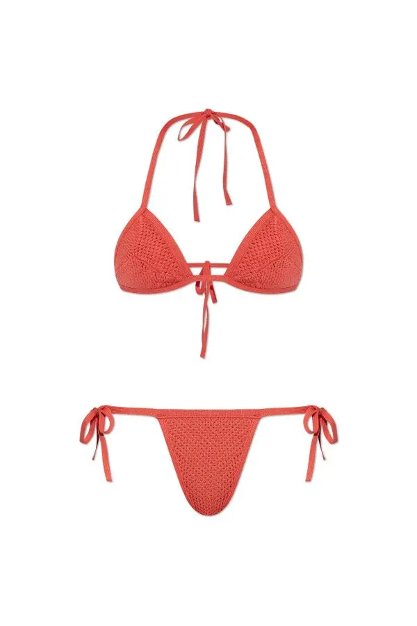 Dsquared2 Crochet Triangle Bikini - Red
