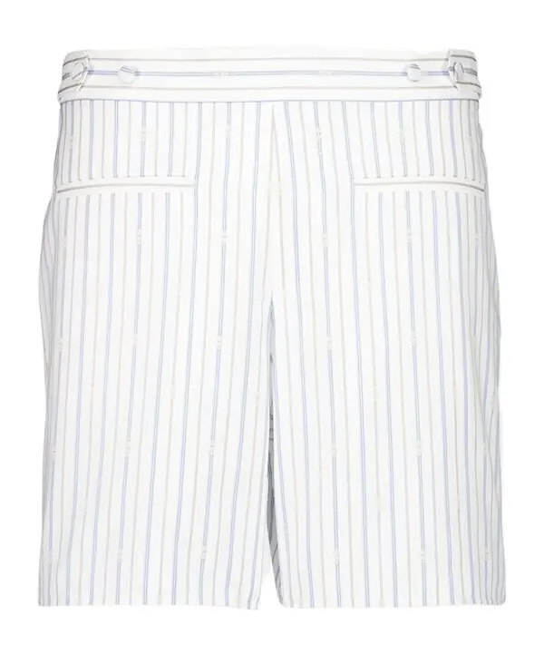 Alexander McQueen Striped Pyjama Shorts - White
