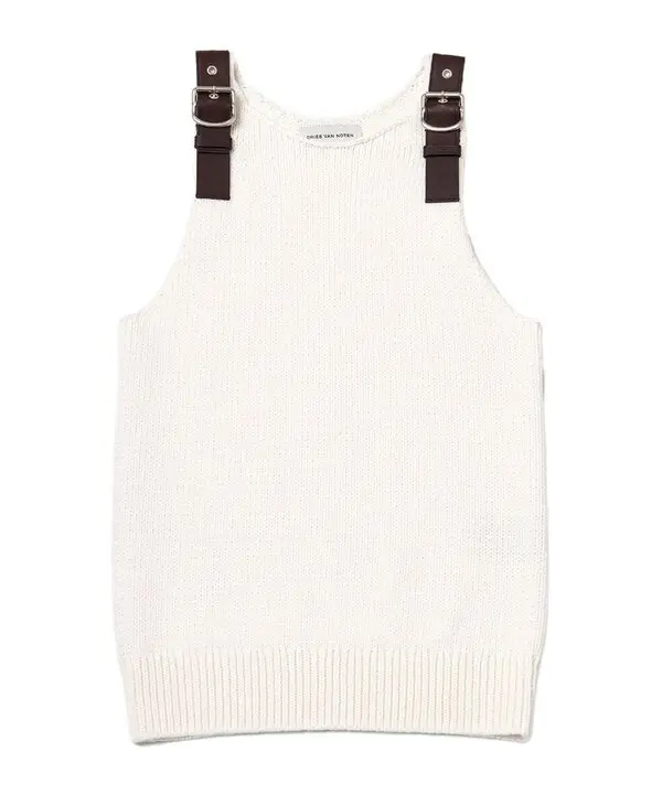 Dries Van Noten Mikado Chunky Knitted Top - White