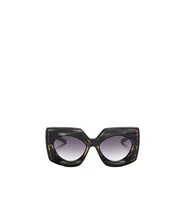 Valentino Garavani Full Rim Logo Sunglasses - Black