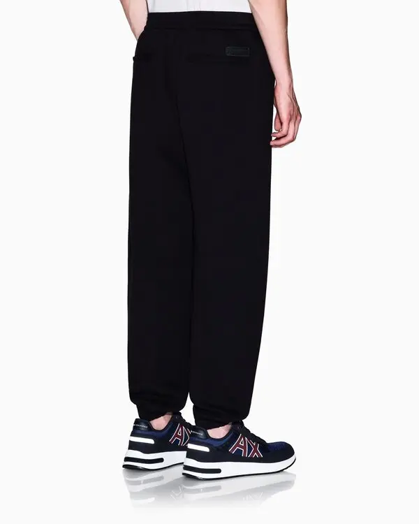 Armani Exchange Cotton-blend Piqué Track Pants - Black