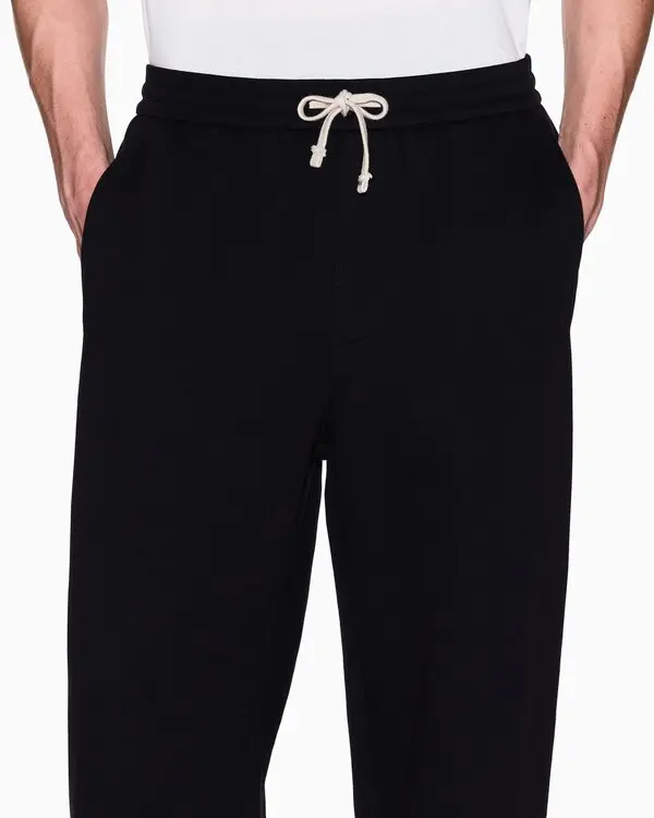 Armani Exchange Cotton-blend Piqué Track Pants - Black