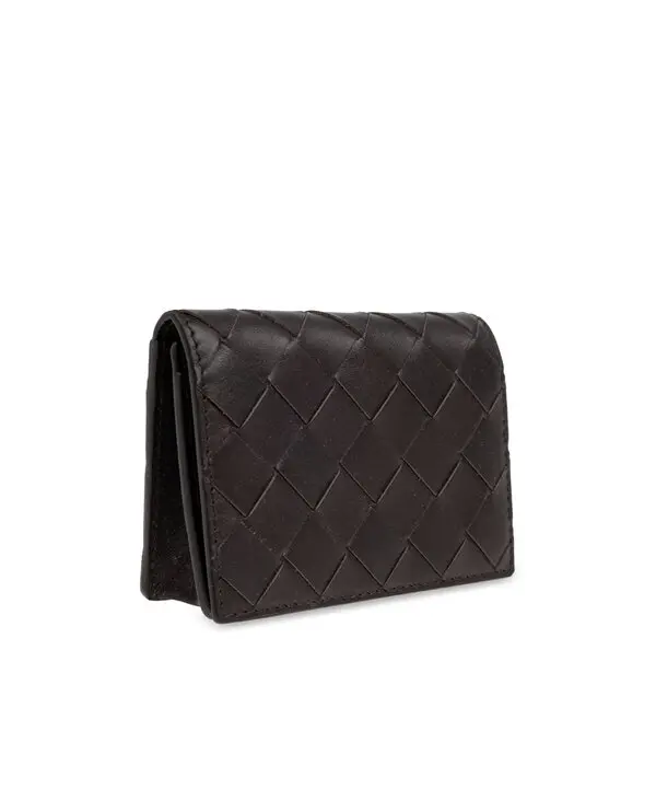 Bottega Veneta Intrecciato Business Card Case - Brown