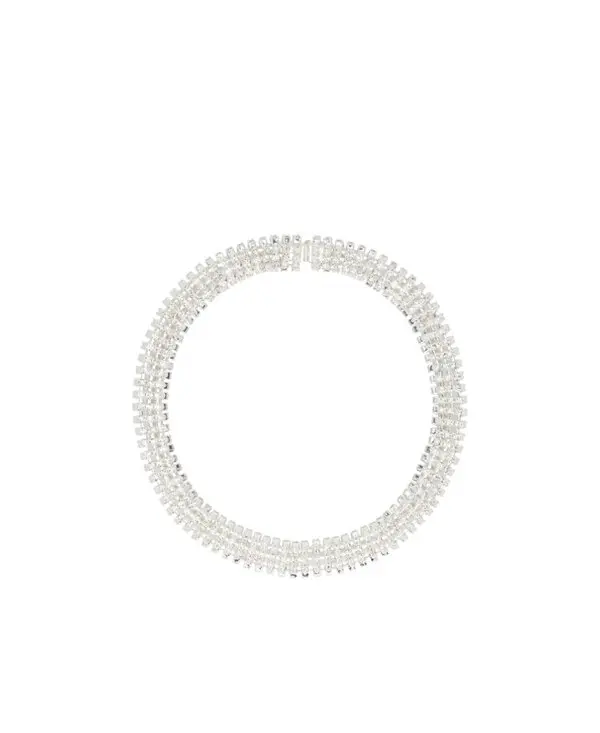 Magda Butrym Crystal Mesh Necklace - White