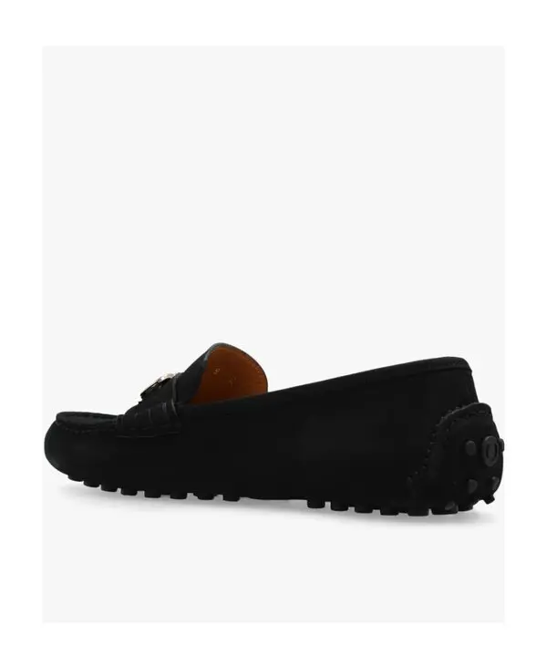 FERRAGAMO Logo Plaque Loafers - Black