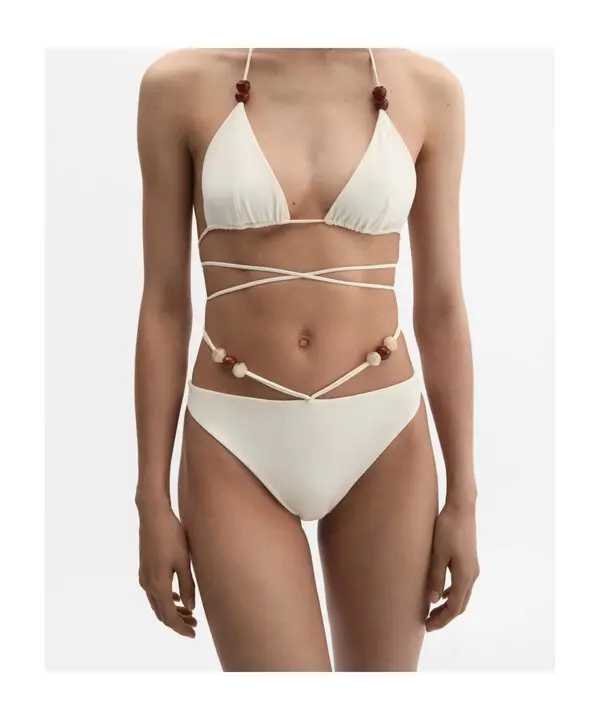 Magda Butrym Strappy Swim Briefs - Cream