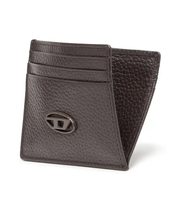 DIESEL® Logo-plaque Leather Card Holder