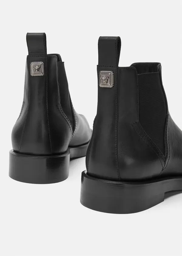 Versace Elasticated Side-panel Square Toe Boots
