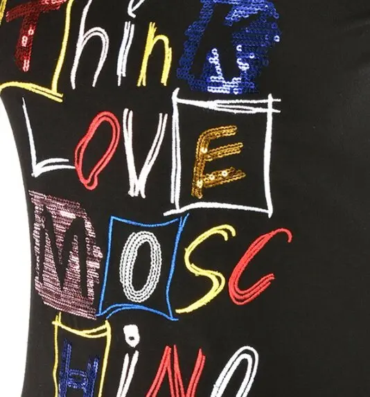 Moschino Letter Printed Stretch T-shirt