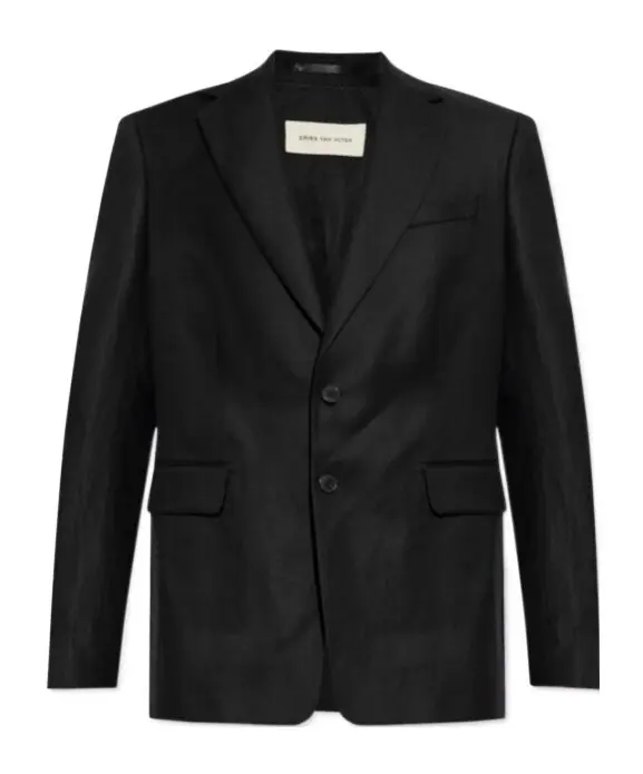 Dries Van Noten Long-sleeved Suit Coat - Black