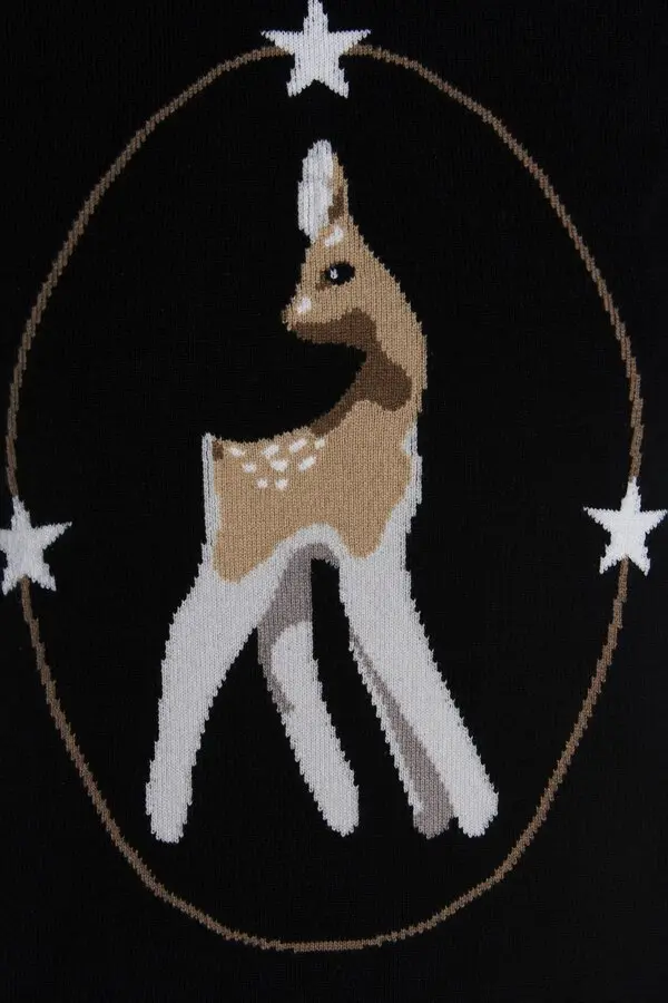 Burberry Deer Intarsia Wool-cashmere Top