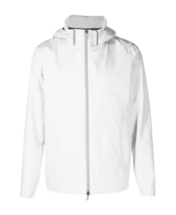 Herno Lightweight Zip-up Hooded Jacket - White