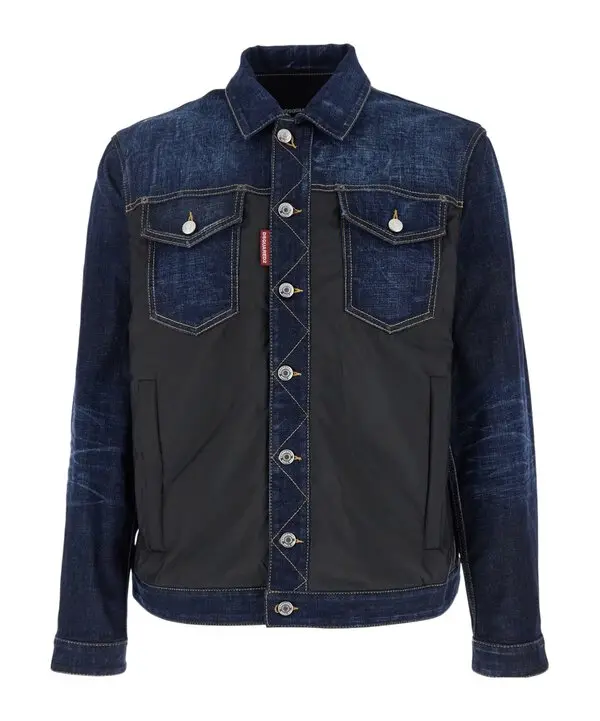 Dsquared2 Two-toned Button-up Denim Jacket