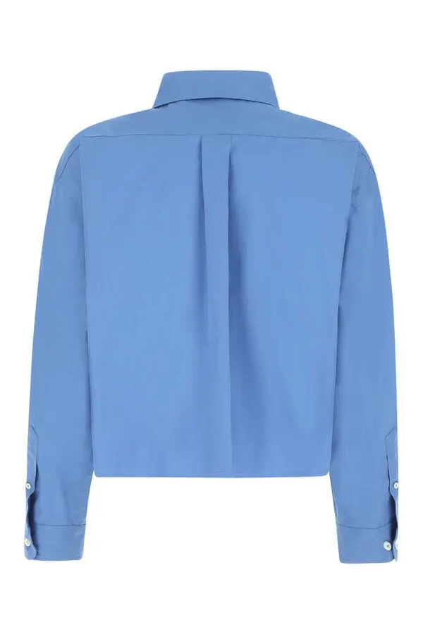 Miu Miu Logo Embroidered Buttoned Shirt