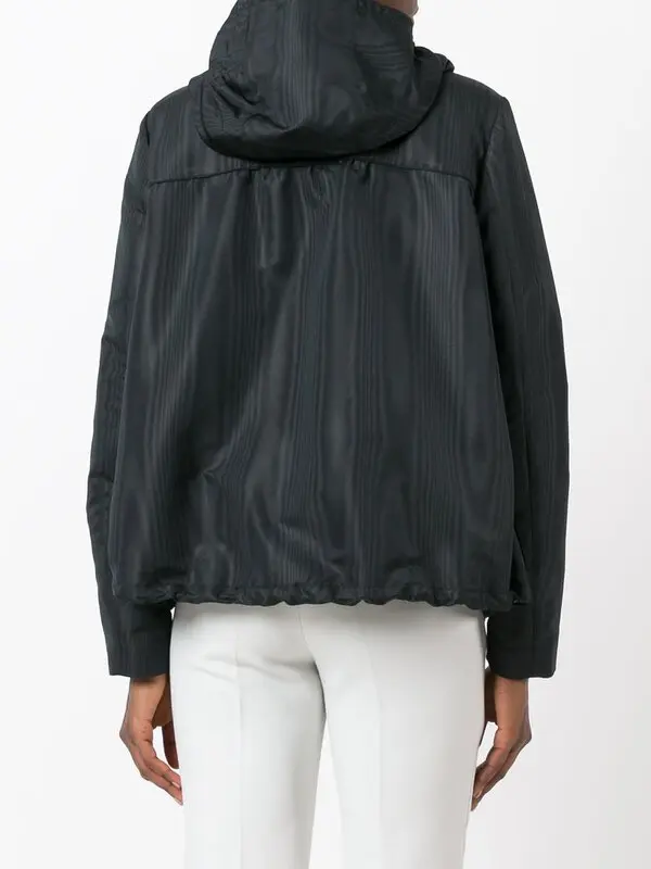 Moncler Hooded Casual Jacket With Zipper Closure