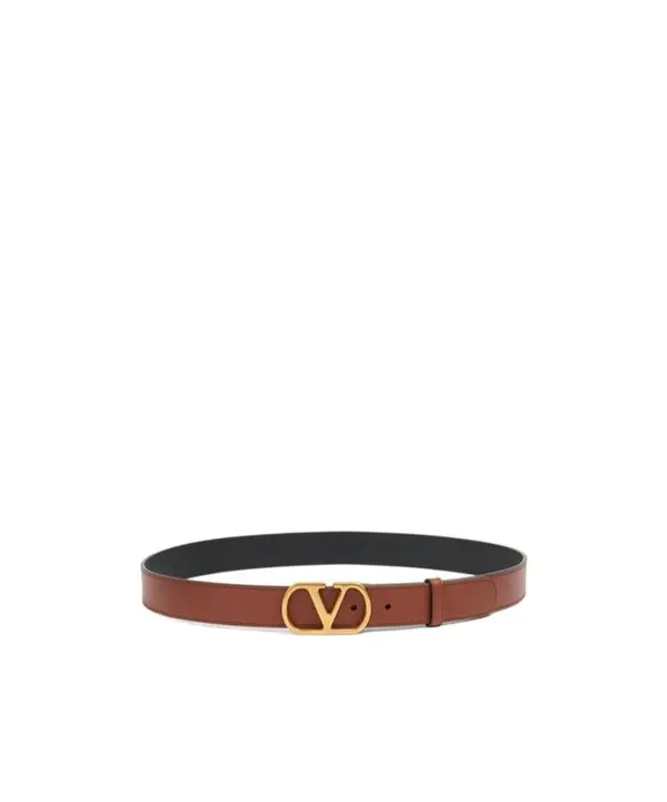 Valentino Garavani Vlogo Signature Buckled Belt - Brown