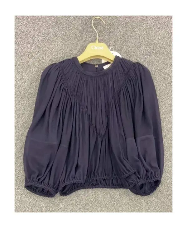 Chloé Long-sleeved Pleated Blouse