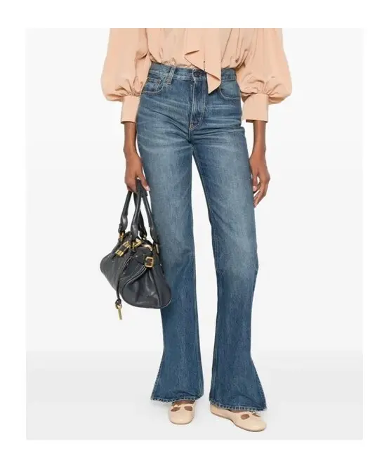 Chloé Logo Patch Straight-leg Jeans - No