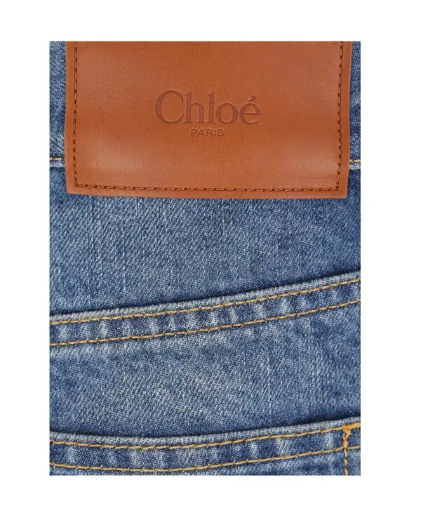 Chloé Logo Patch Straight-leg Jeans - No