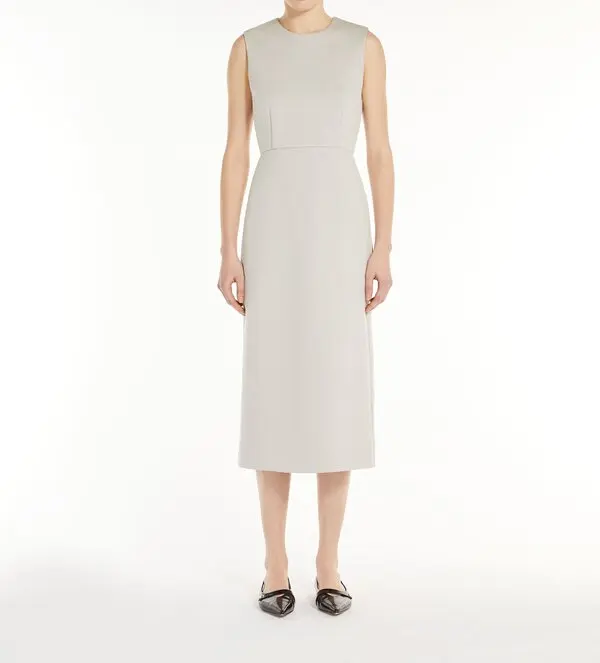 Max Mara Sleeveless Midi Dress With Waist Seams And Back Slit