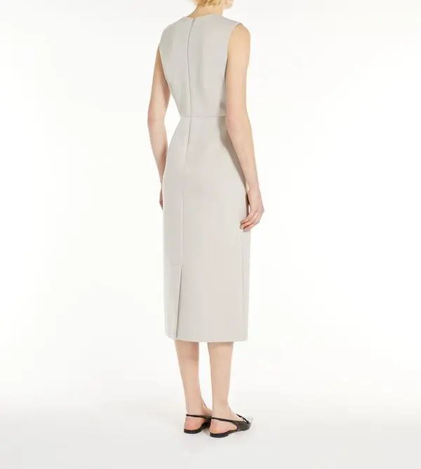 Max Mara Sleeveless Midi Dress With Waist Seams And Back Slit