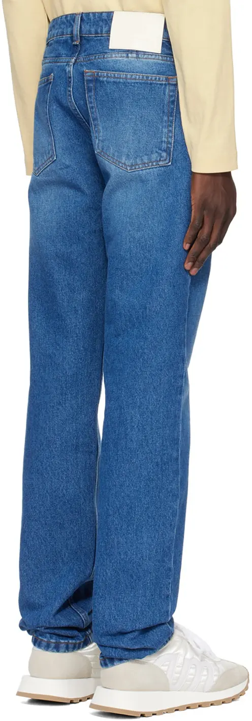 AMI Paris Classic Fit Jeans With Logo Patch