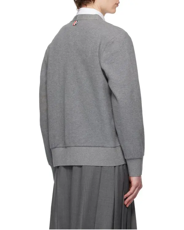 Thom Browne V-neck Cotton Cardigan With Button Opening