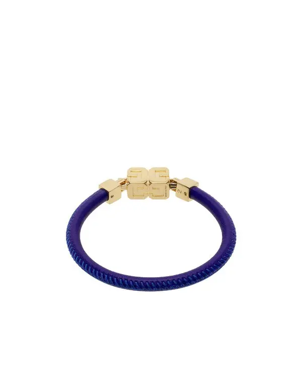 Givenchy G Cube Leather Bracelet - Blue