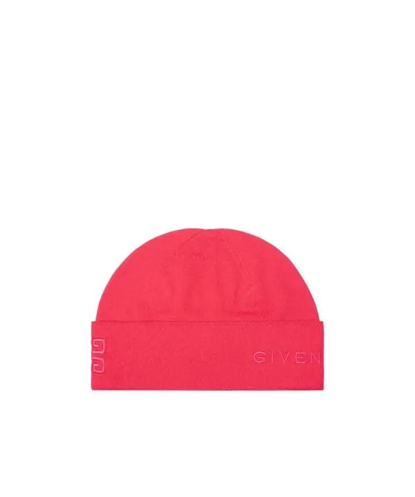 Givenchy Logo Embroidered Beanie - Red