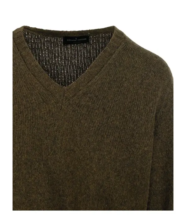 ROBERTO COLLINA V-neck Long Sleeve Sweater