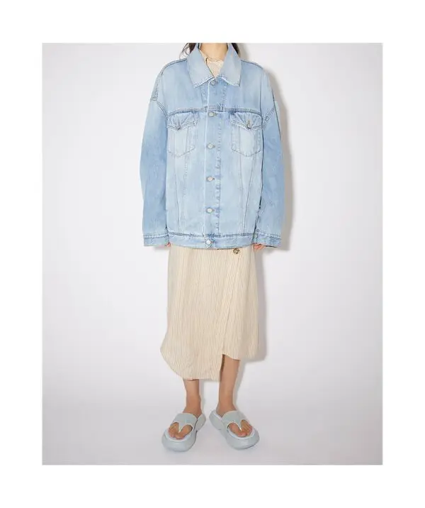 Acne Studios Flap-pocketed Buttoned Denim Jacket