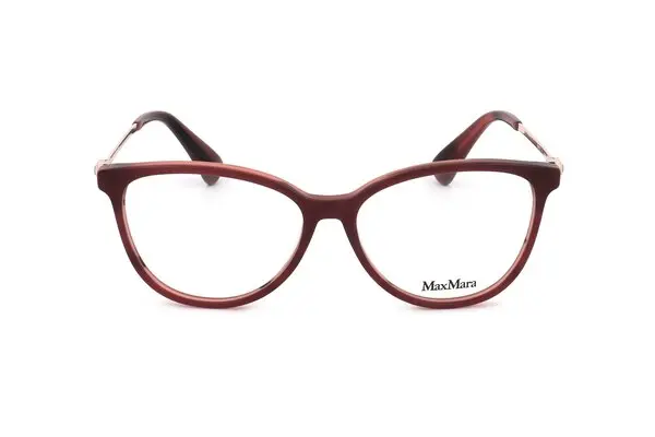 Max Mara Full Rim Round Frame Eyeglasses - White