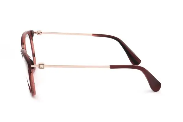 Max Mara Full Rim Round Frame Eyeglasses - White
