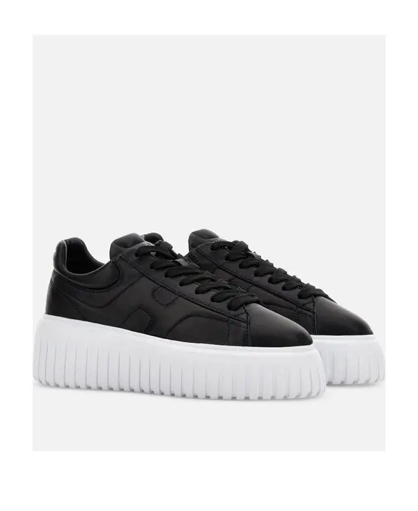 Hogan Platform Low-top Lace-up Sneakers - Black