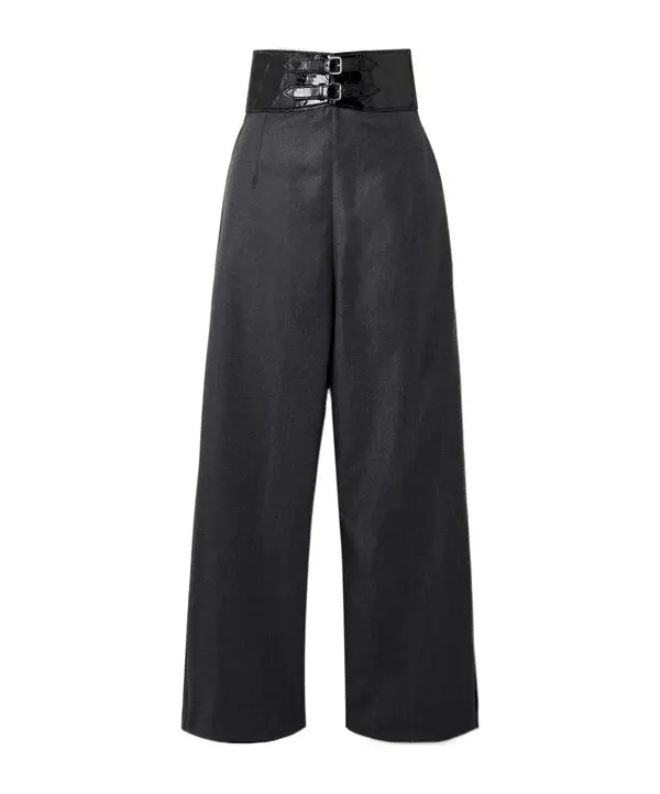 Alaïa Buckle-detail Trousers - Black