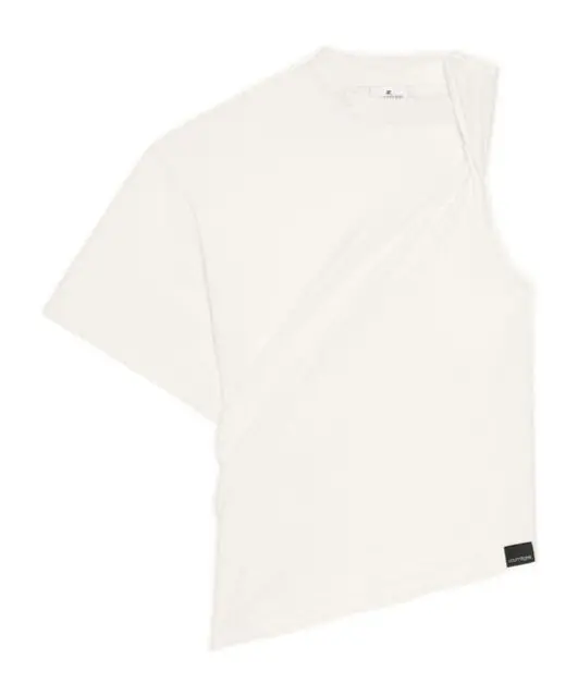 COURREGES Courrges Twisted Asymmetric T-shirt - White