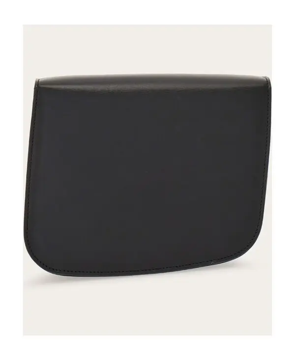 FERRAGAMO Gancio Flip Shoulder Bag - Black