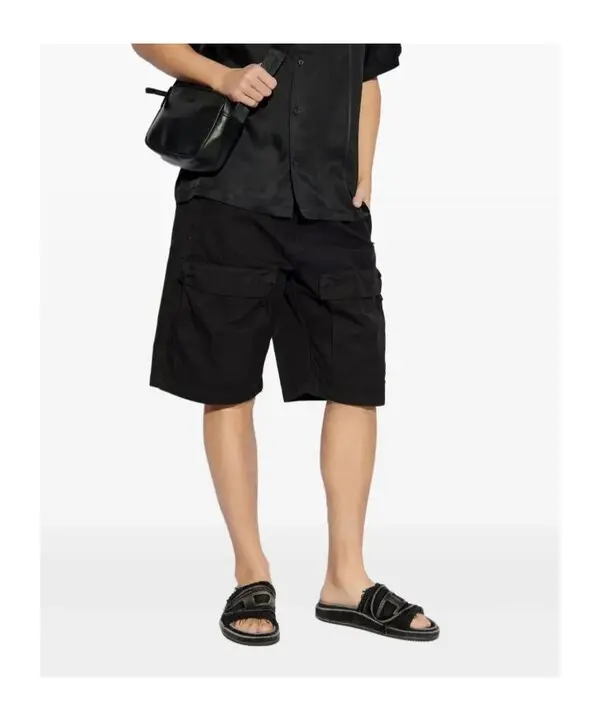 DIESEL® Cargo Shorts With Zippered Pockets - Black