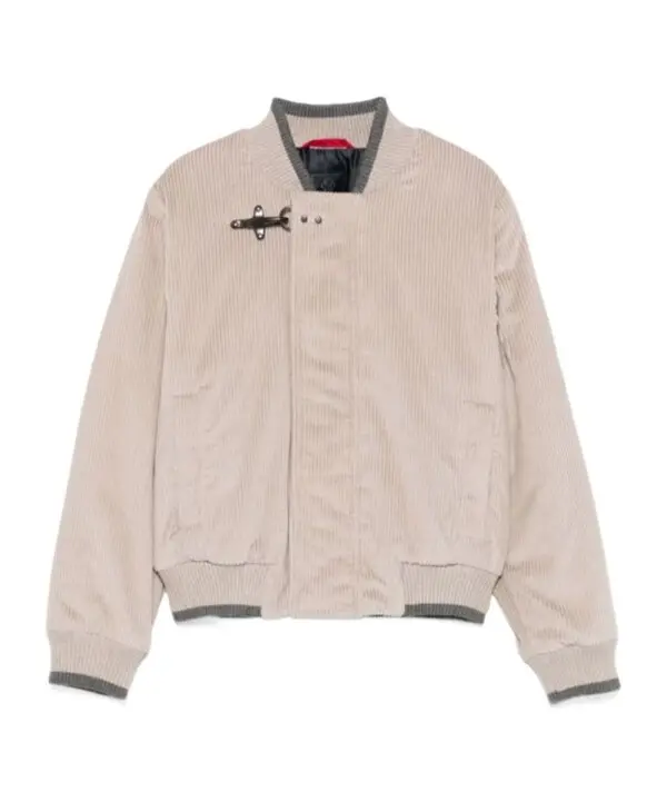 FAY Corduroy Bomber Jacket - Beige