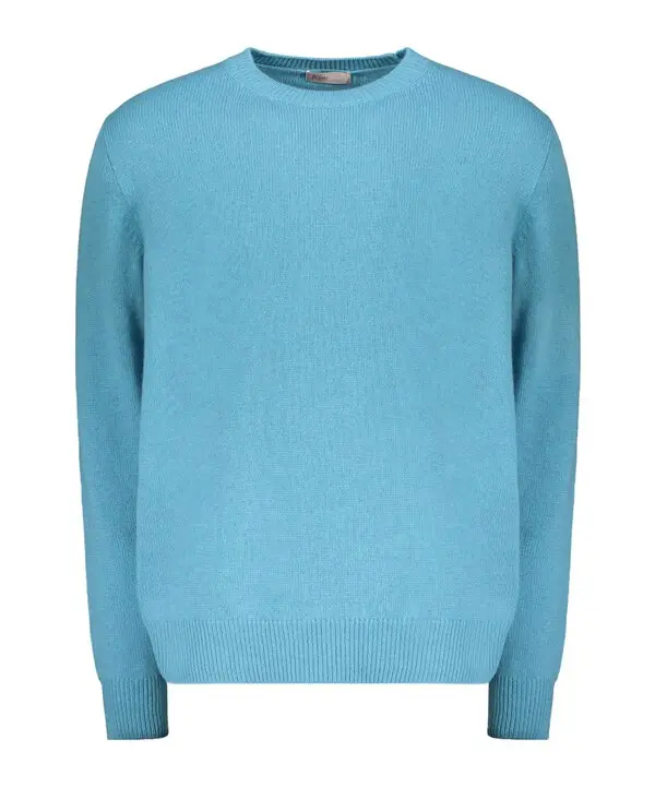 Herno Ribbed Trim Knitted Sweater - Blue