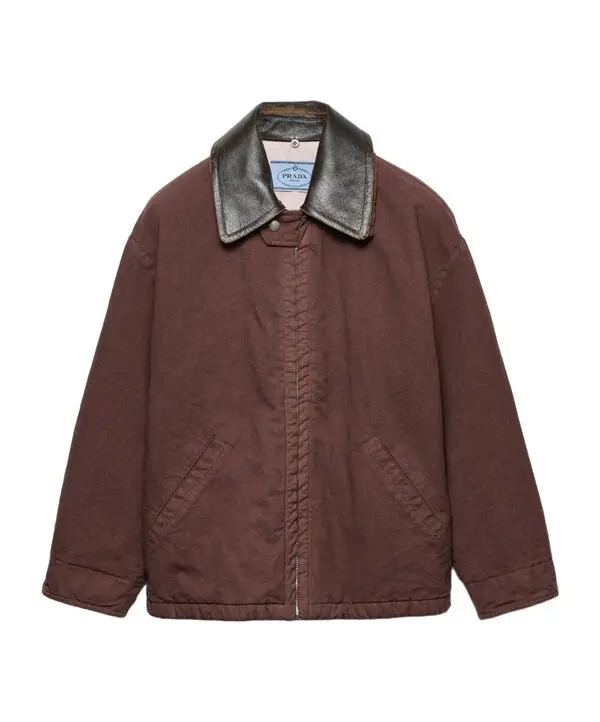 Prada Quilted Canvas Caban Jacket With Zipper Closure - No