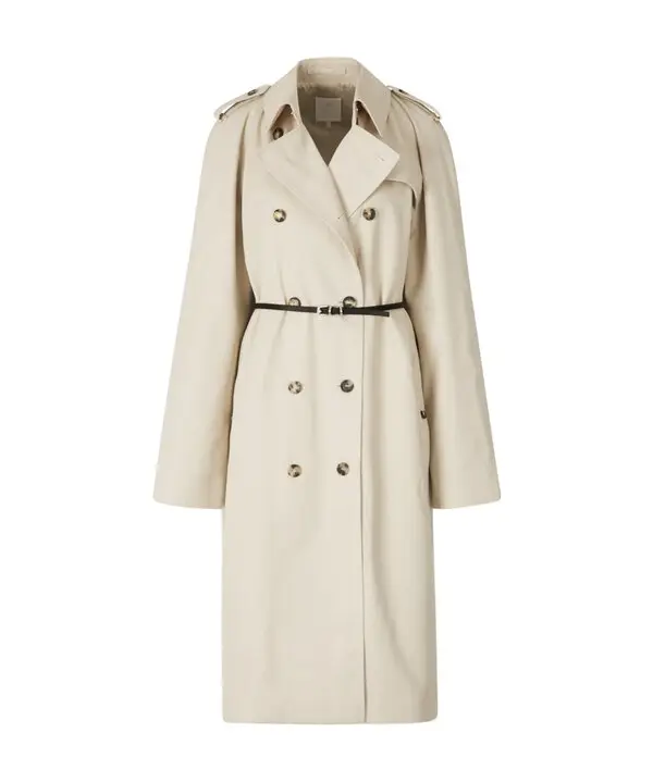 Givenchy Belted Double-breasted Trench Coat - White