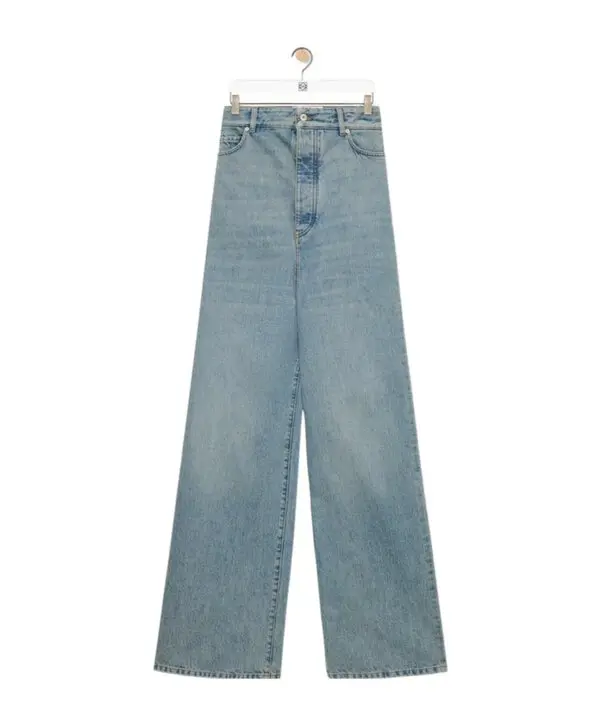 Loewe High Waisted Wide Leg Jeans - Blue